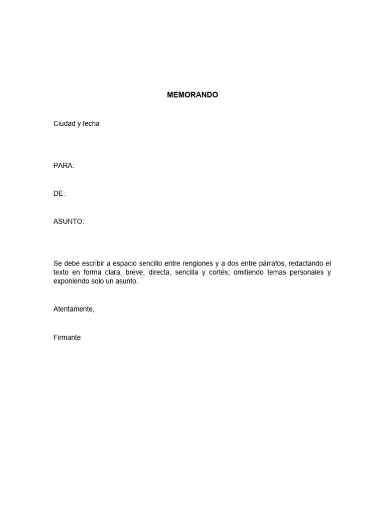 Plantilla Memorando | PDF