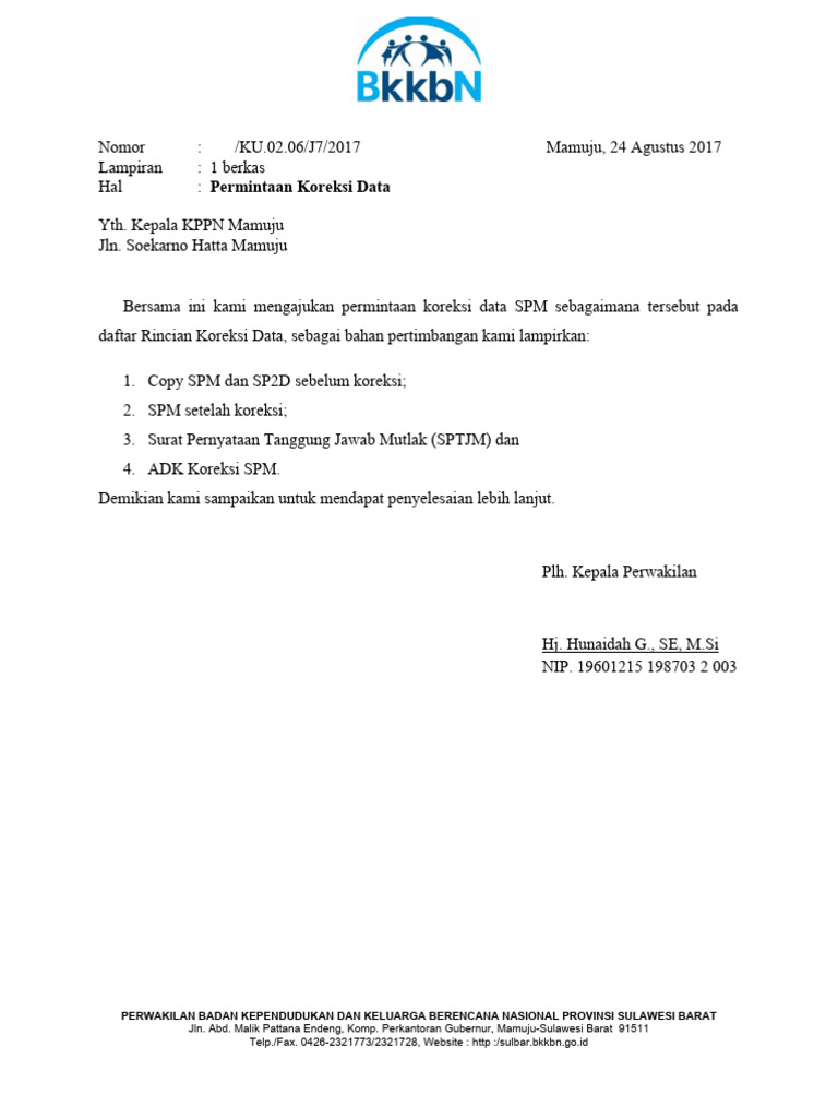 Surat Ralat SPM GUP | PDF