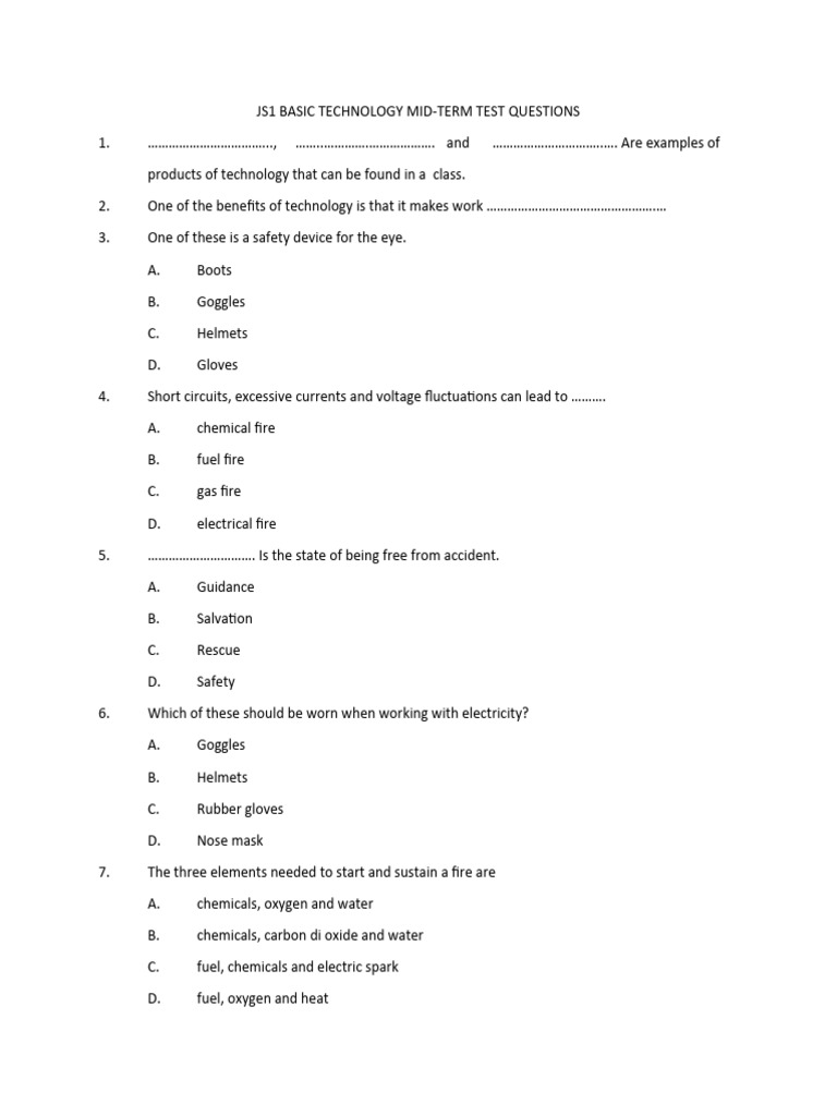 JS1 Basic Technology Mid | PDF