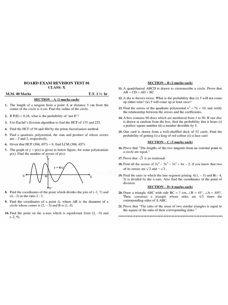 40 Marks Questions Sets | PDF