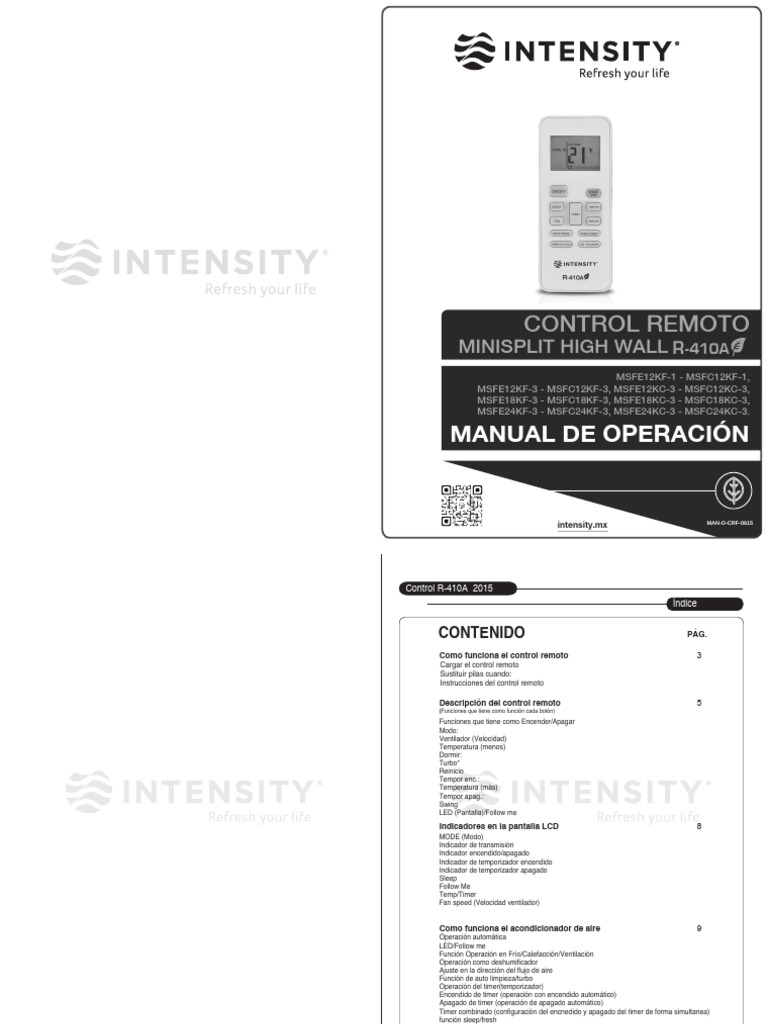 remote_controller_manual_minisplit_r-410a | PDF | Control remoto | Aire ...