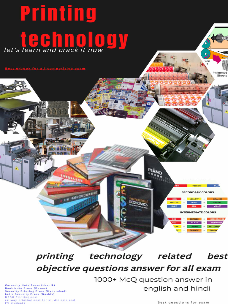 Printing Technology Ebook English 1000+ Question With Answer | PDF