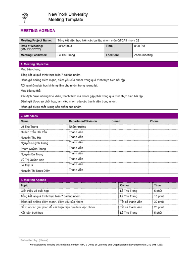 Meeting_Agenda~Minutes_Template | PDF