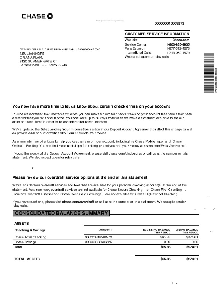 Statements 9272 | PDF | Overdraft | Transaction Account