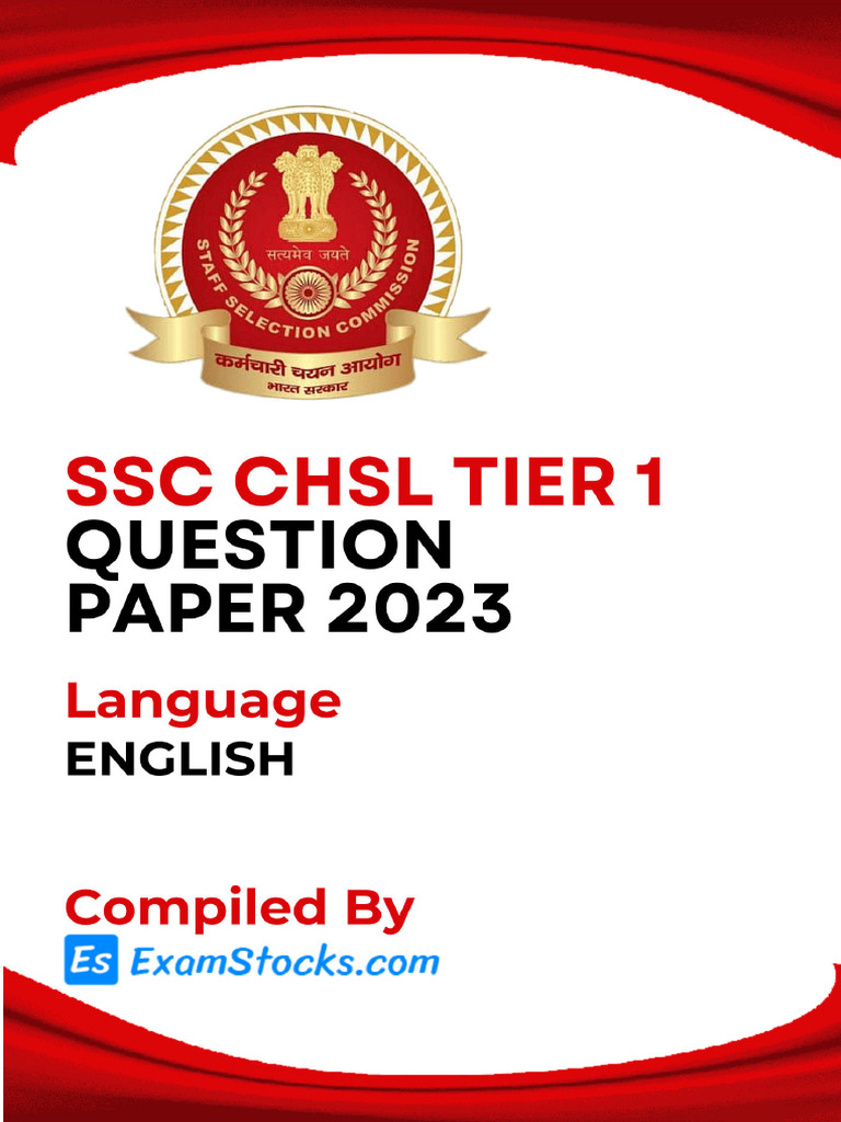 SSC CHSL 2023 Tier 1 Question Papers English @exam - Stocks | PDF ...