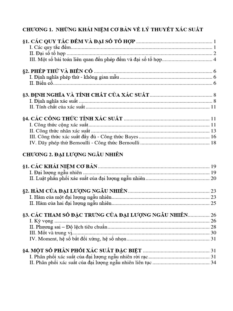 Ly Thuyet Xac Suat - Thong Ke | PDF