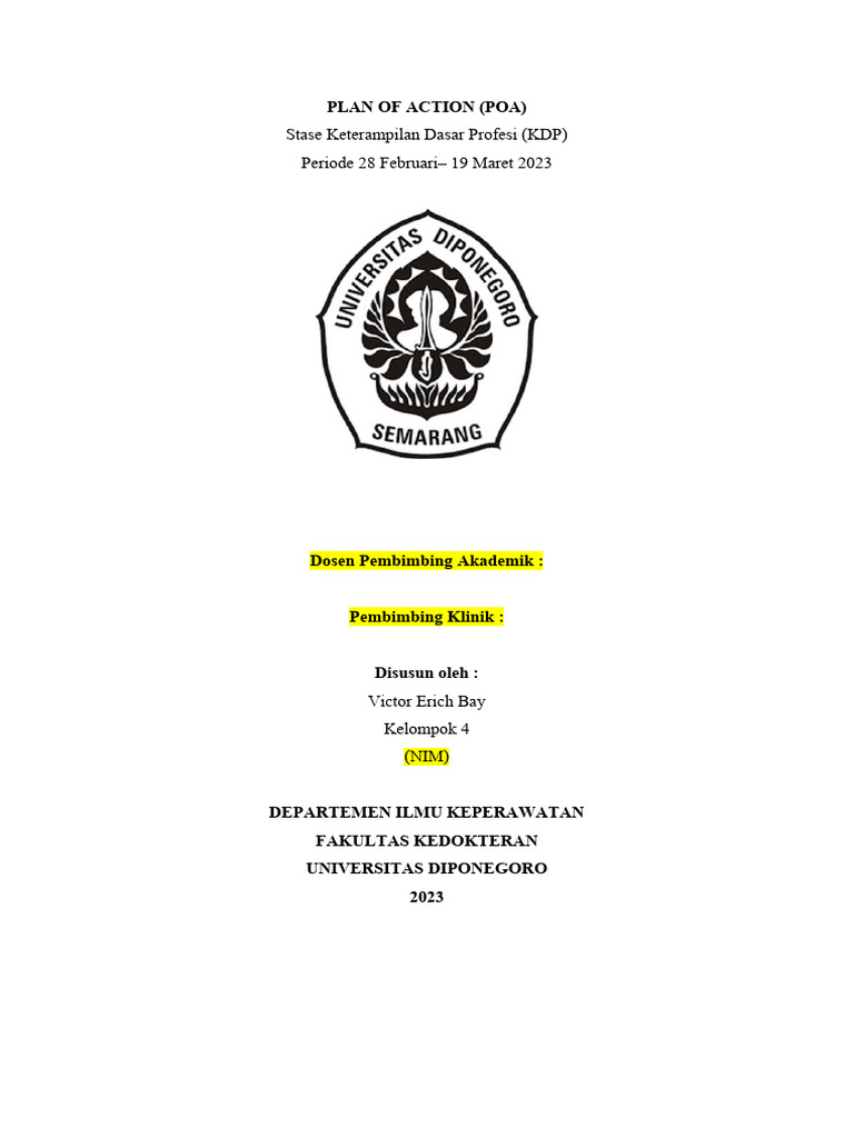 POA KDP - Victor Erich Bay | PDF | Karier & Perkembangan