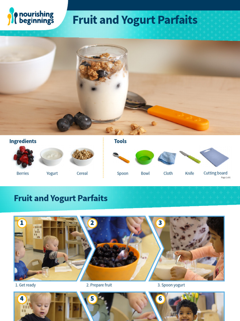 Easy Fruit and Yogurt Parfait Recipe | PDF | Foods | Spoon