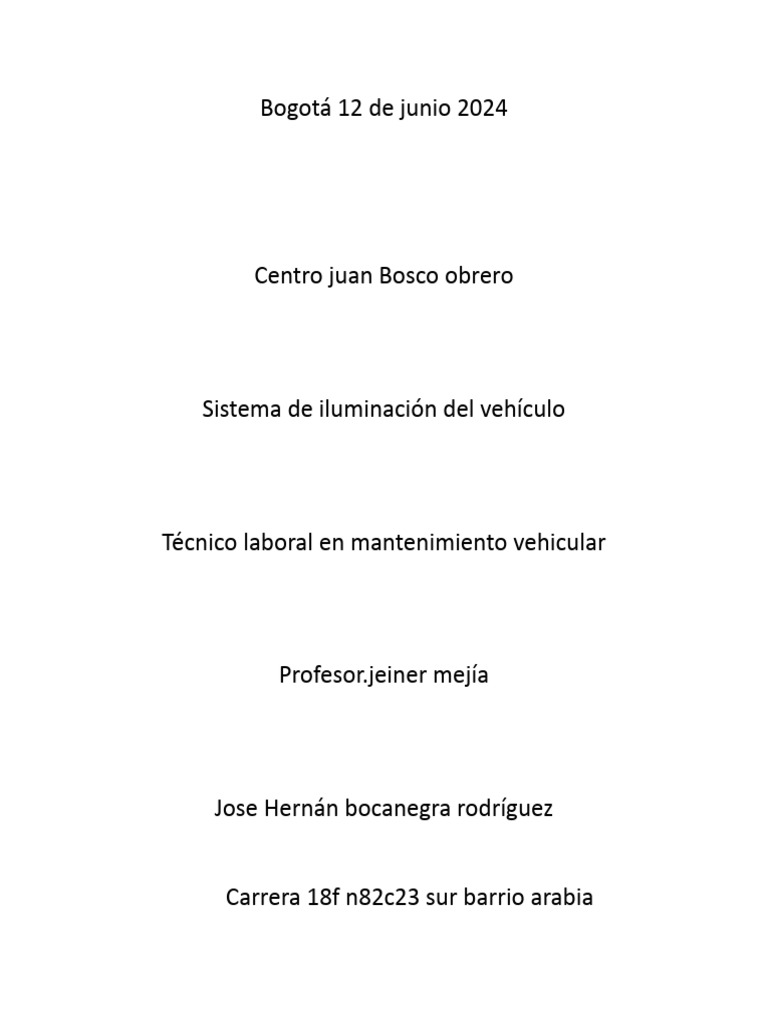 Sistema de Iluminaci-N Del Veh-Culo | PDF | Red eléctrica | Electrónica