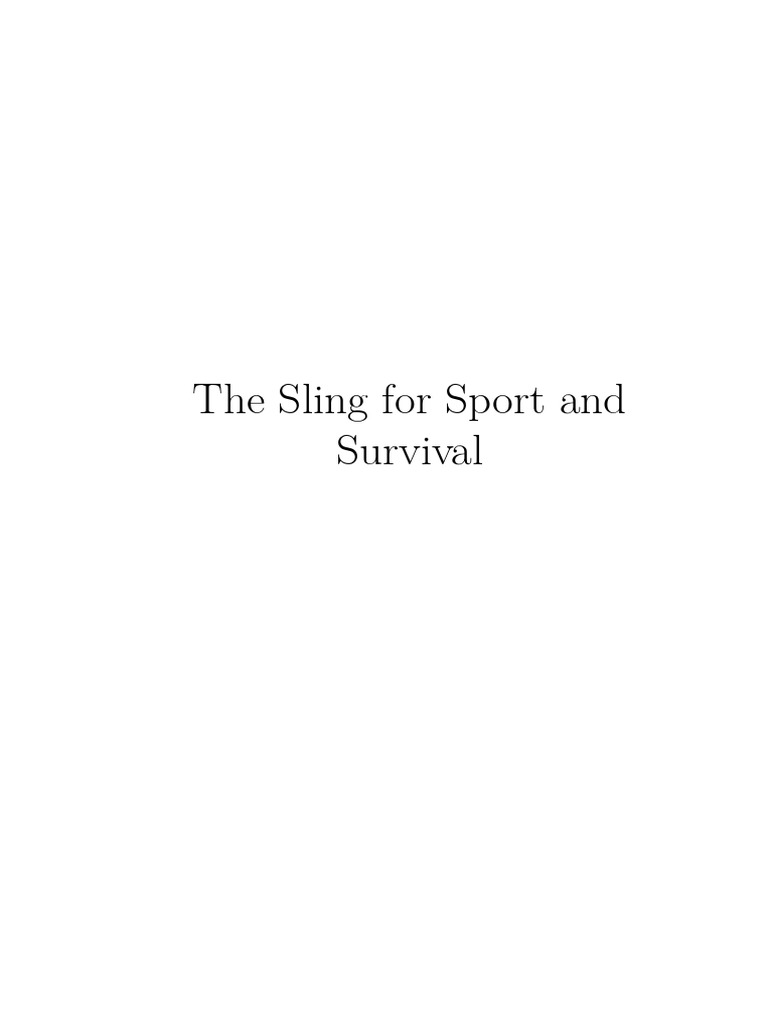The Sling For Sport and Survival - Cliff Savage - Reissue, 1999 ...