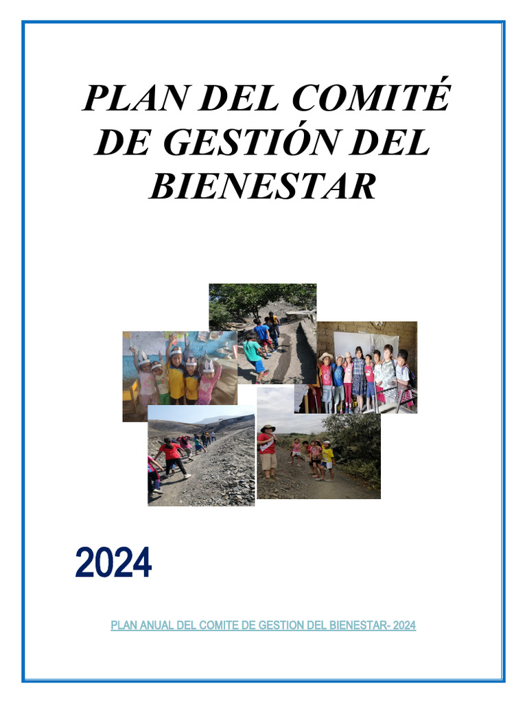 Plan de Gestion Del Bienestar 2024 | PDF | Enseñando | Violencia