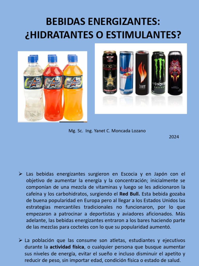 Sesión #6 17 05 2024 Bebeidas Energizantes | PDF | Cafeína | Té