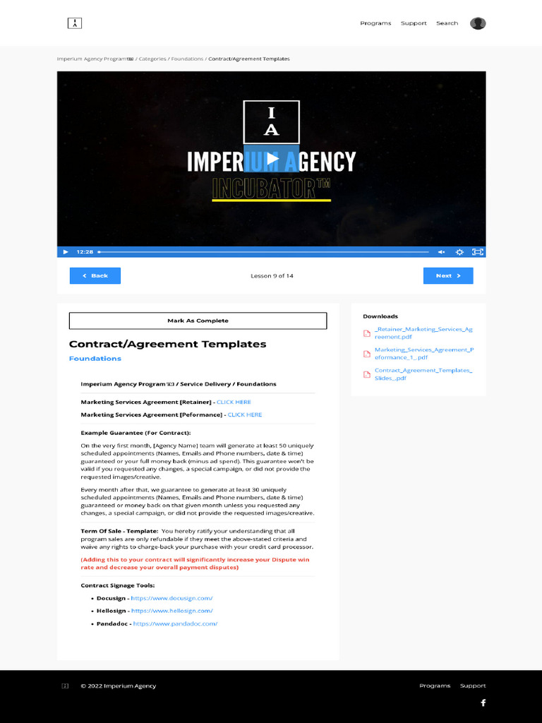 (@MR - Strategist) 09-Contract-Agreement Templates | PDF
