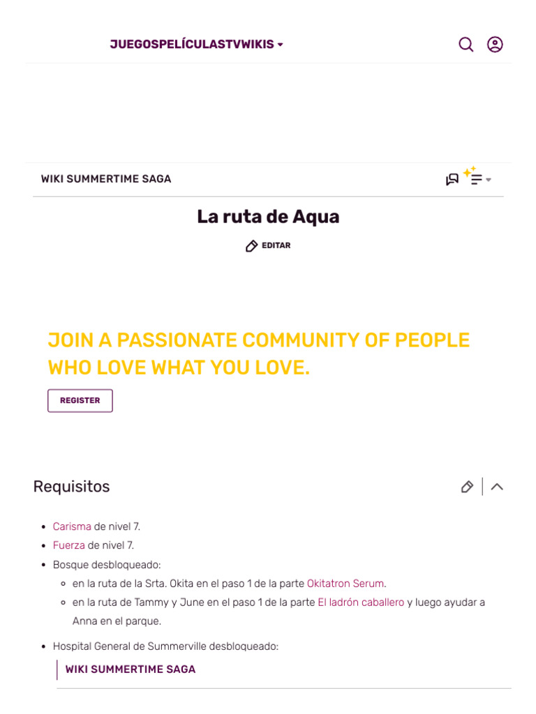 La Ruta de Aqua - Wiki Summertime Saga - Fandom | PDF