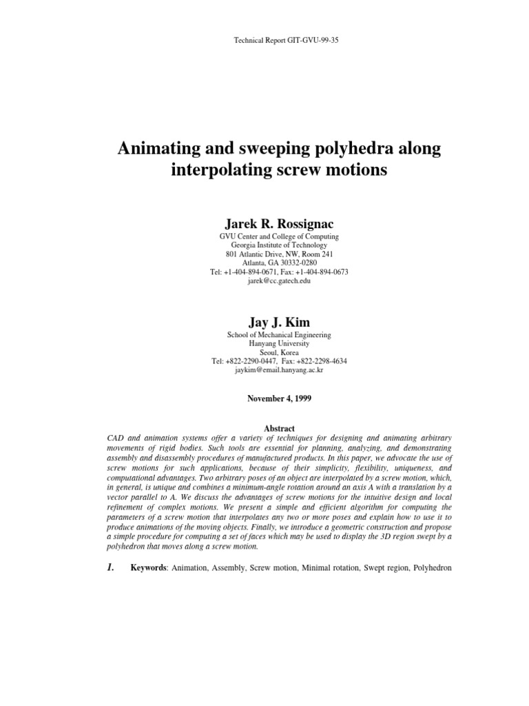 Screw Motion Interpolation | PDF | Rotation | Matrix (Mathematics)