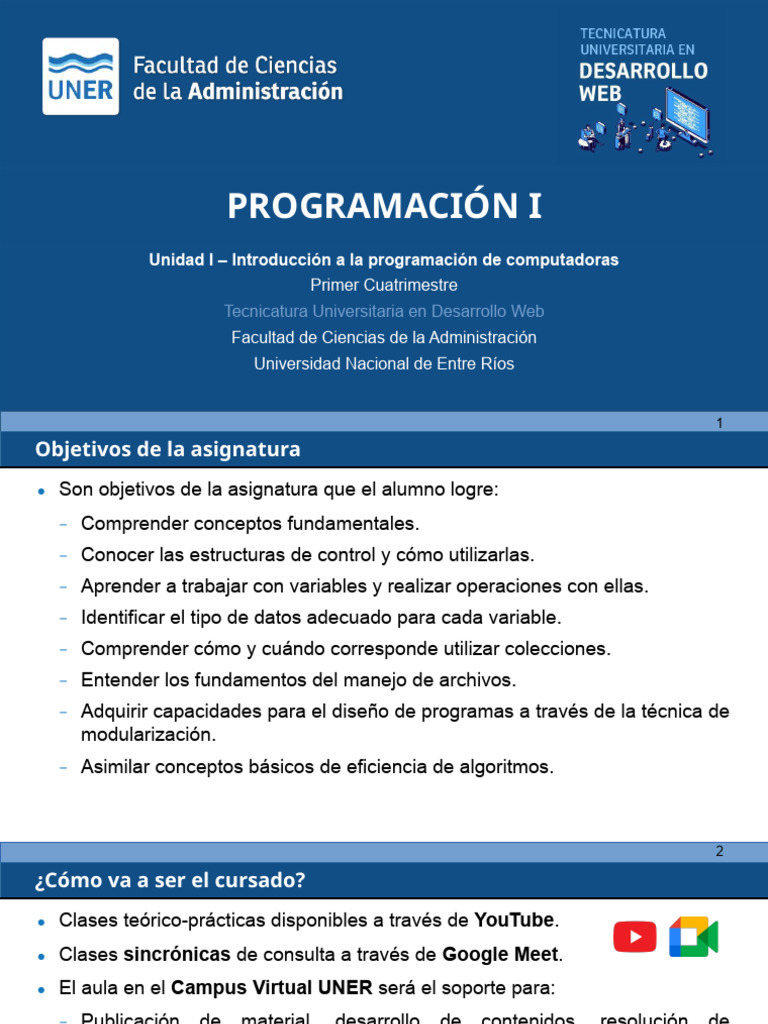 U1 Clase1 | PDF | Algoritmos | Programa de computadora