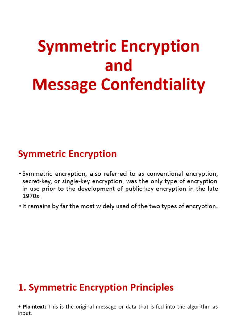 Symmetric Encryption Overview | PDF | Cryptography | Key (Cryptography)