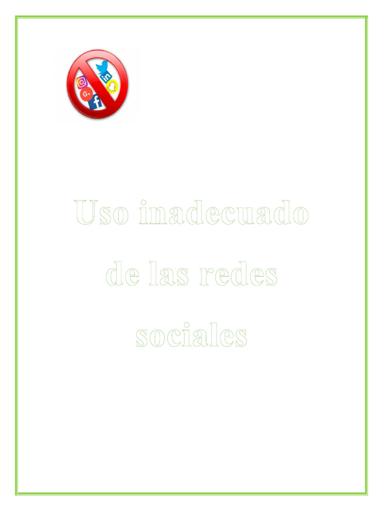 Uso Inadecuado de Las Redes Sociales | Descargar gratis PDF | Acoso ...