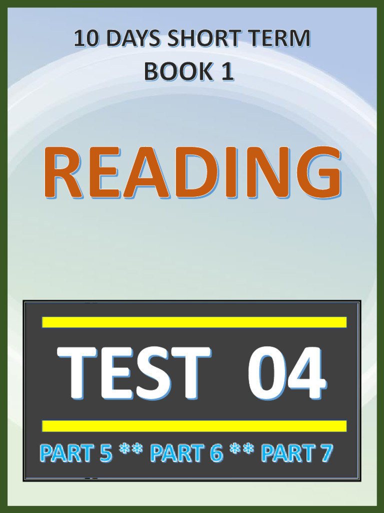 Test 4 - Reading (Book 1) | PDF