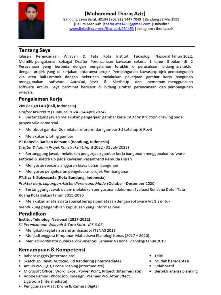 CV & Berkas Lain - Thoriq Aziz | PDF