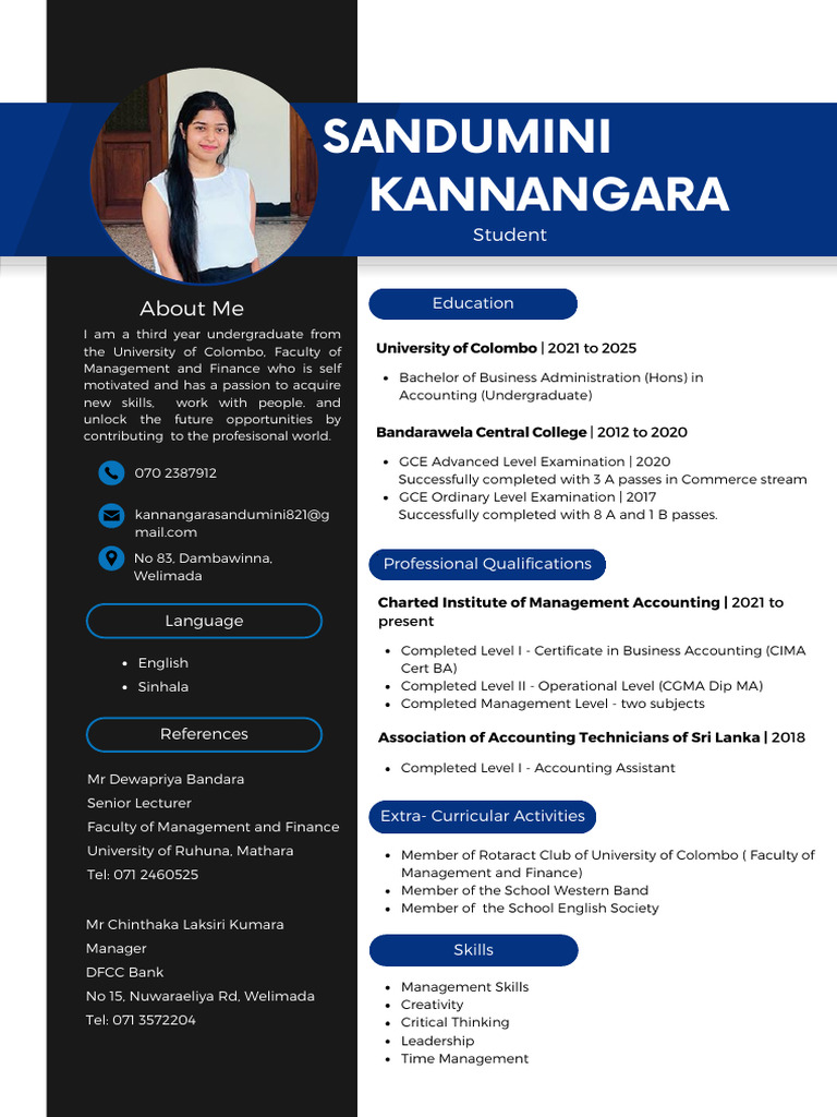 Sandumini _Kannangara_CV | PDF | Career And Technical Education ...