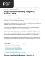Definisi dan Teknik Simple Random Sampling | PDF