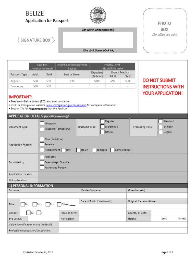 E-Pic Passport Form | PDF | Passport | Marriage