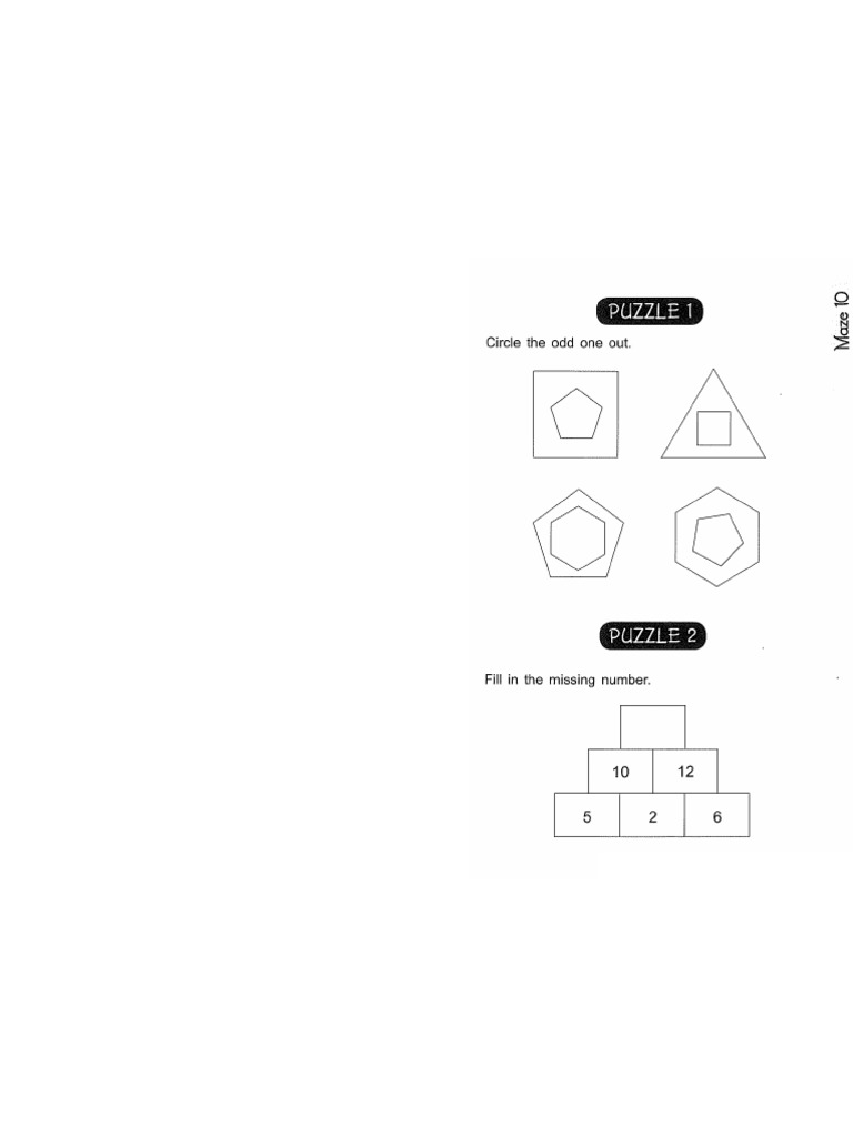 Casco IQ Math Level 1 Maze 10 | PDF