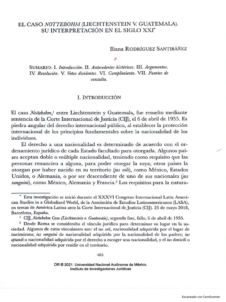 Caso Nottebohm | PDF