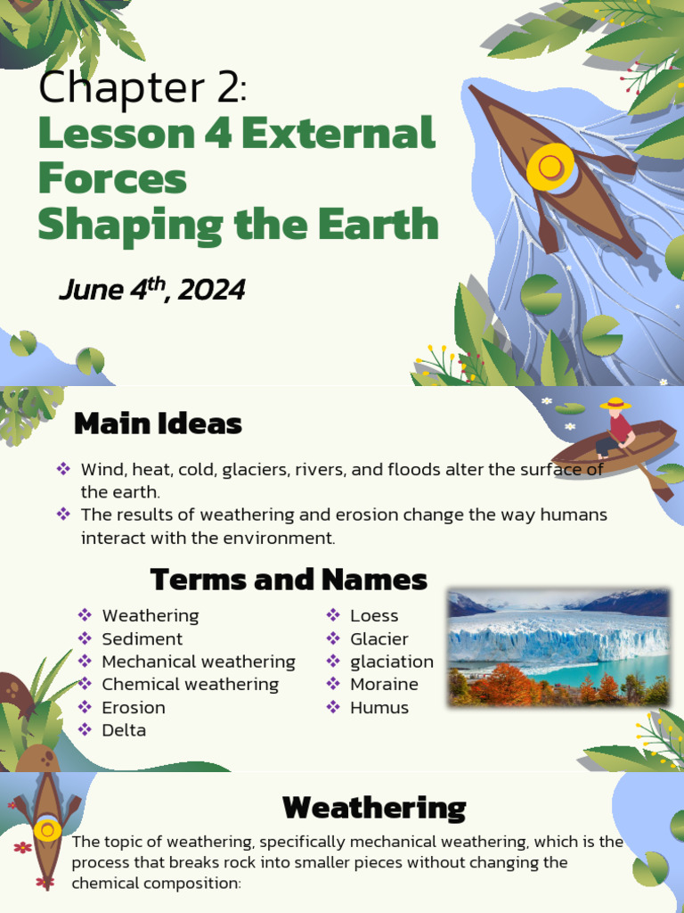 Chapter 2 Lesson 4 External Forces Shaping The Earth 2024 | PDF ...
