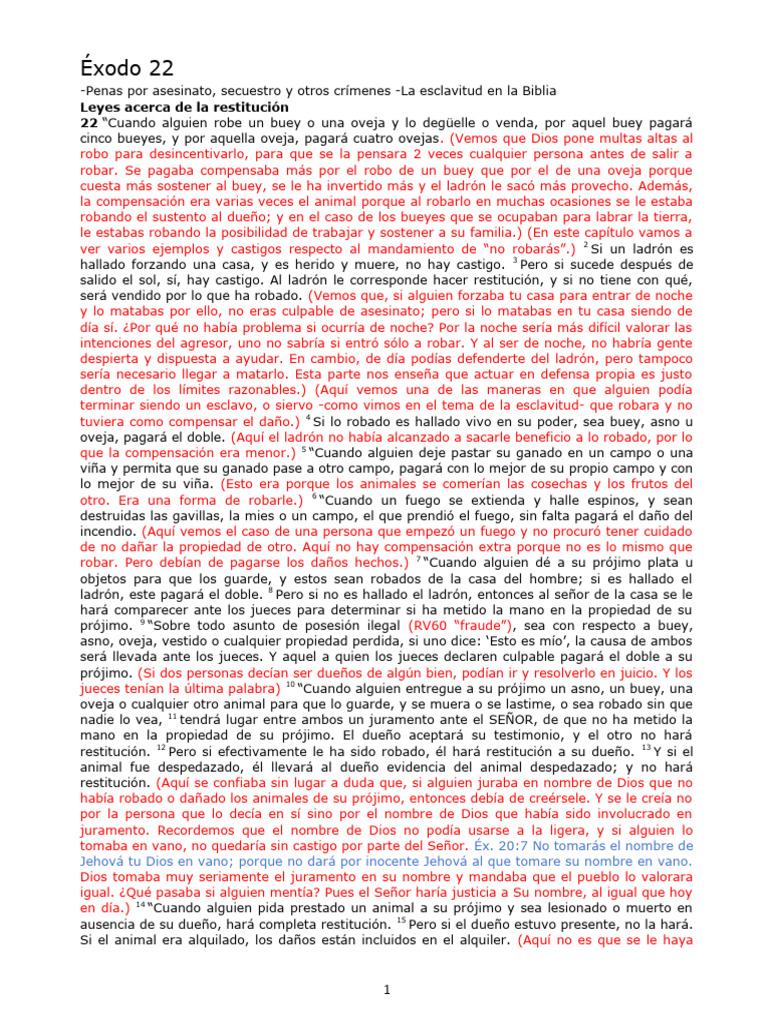 Éxodo 22 | PDF | Brujería | Biblia