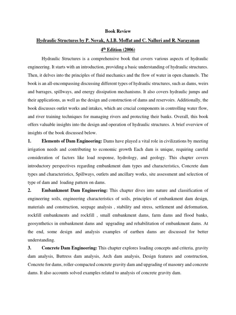 Hydraulic Structures | Download Free PDF | Dam | Spillway