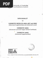 9701 Chemistry Data Booklet 2016 | PDF | Amine | Chemistry
