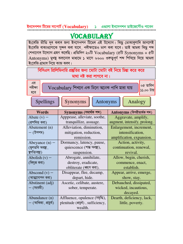 Vocabulary Building Project 01-06 | PDF