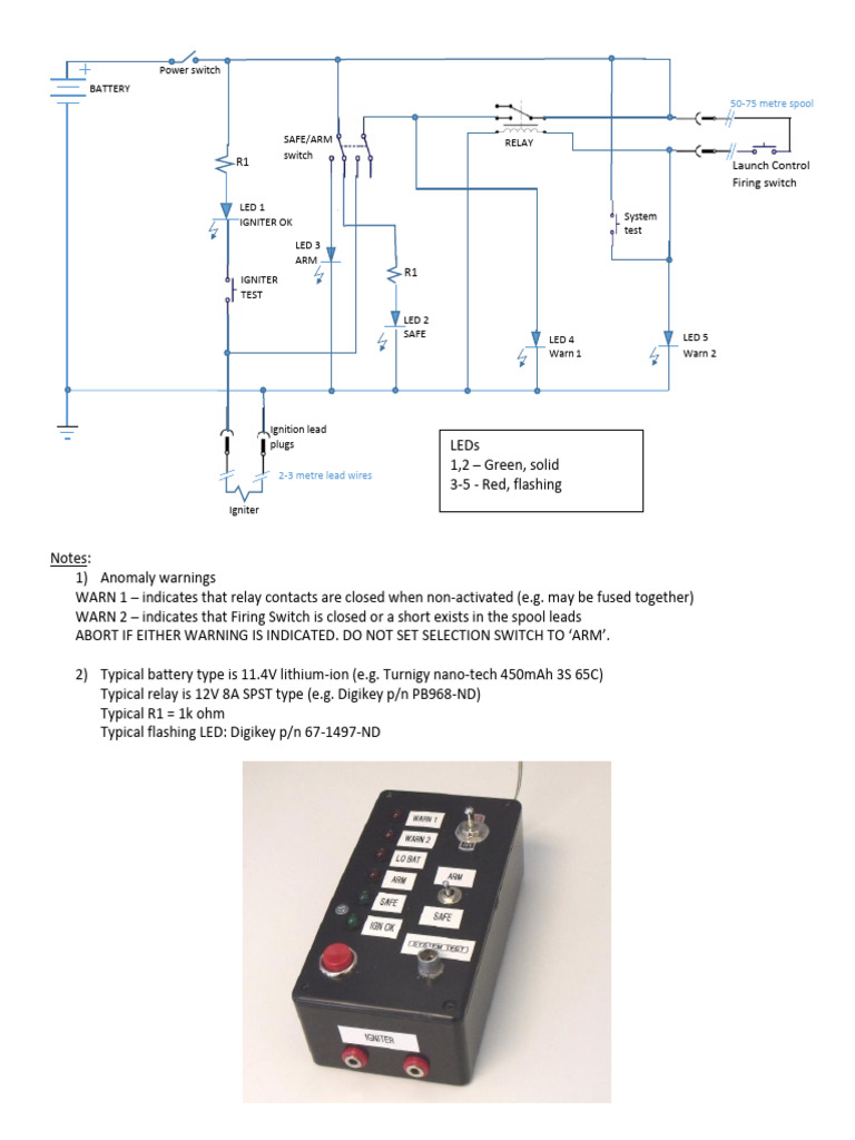 Launch Controller Circuit Rev May 2017 | PDF | Switch | Relay
