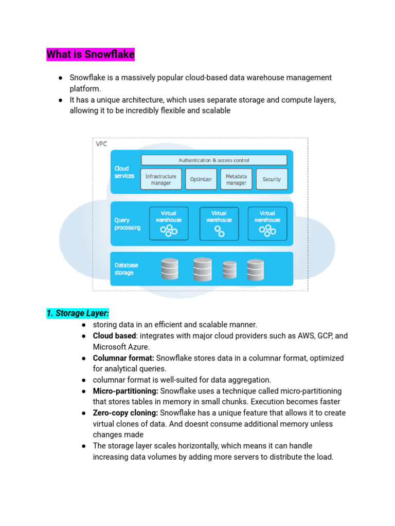 Snowflake | PDF | Cloud Computing | Databases