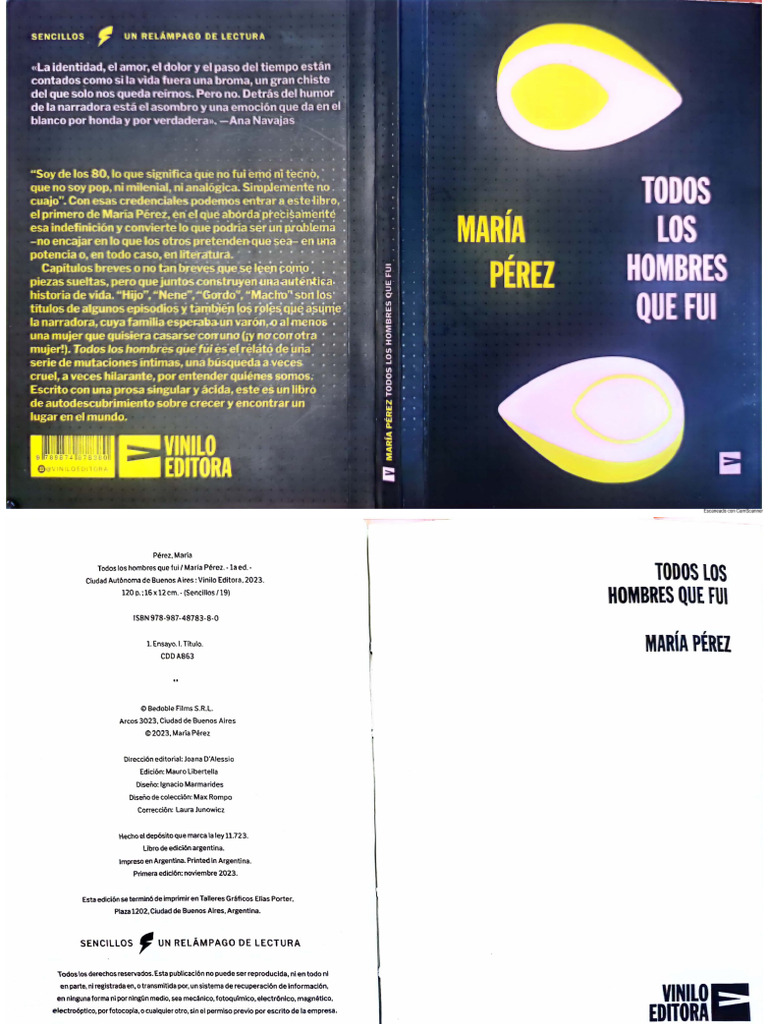 Todos Los Hombres Que No Fui Por María Perez Libro | PDF