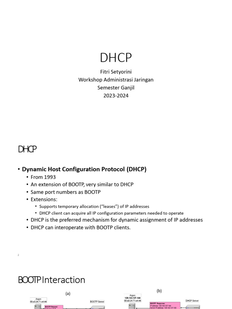 4-DHCP Server-rev1 | PDF | Wide Area Network | Computer Architecture