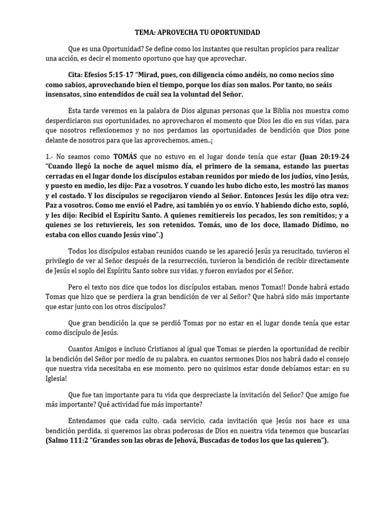 Tema Predica 2024 | PDF | Jesús | espíritu Santo