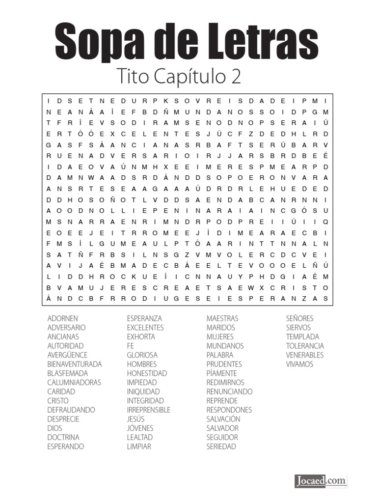 Tito 2 Sopa de Letras | PDF