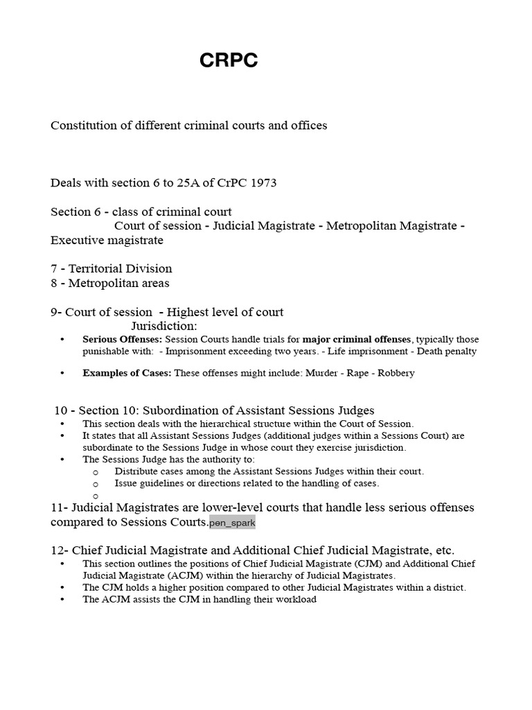 UNIT 1, 2- CRPC | PDF | Bail | Magistrate