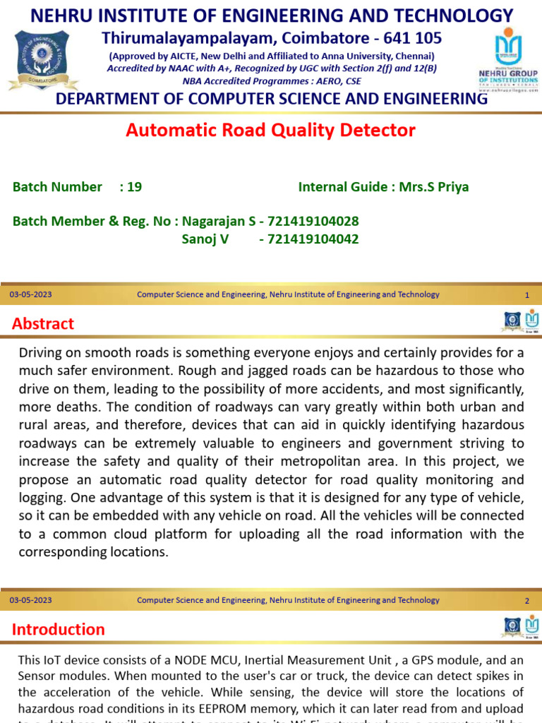 Road Quality | PDF | Road | Accelerometer