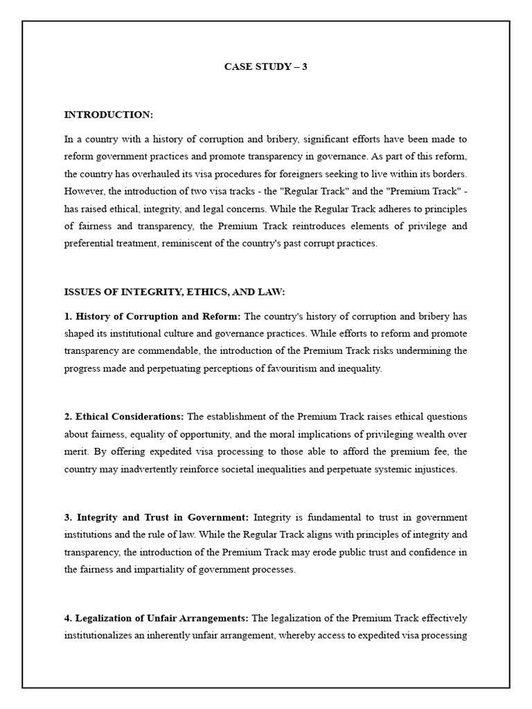 Pranav A - Ethics Case Study - 3 | PDF | Accountability | Governance