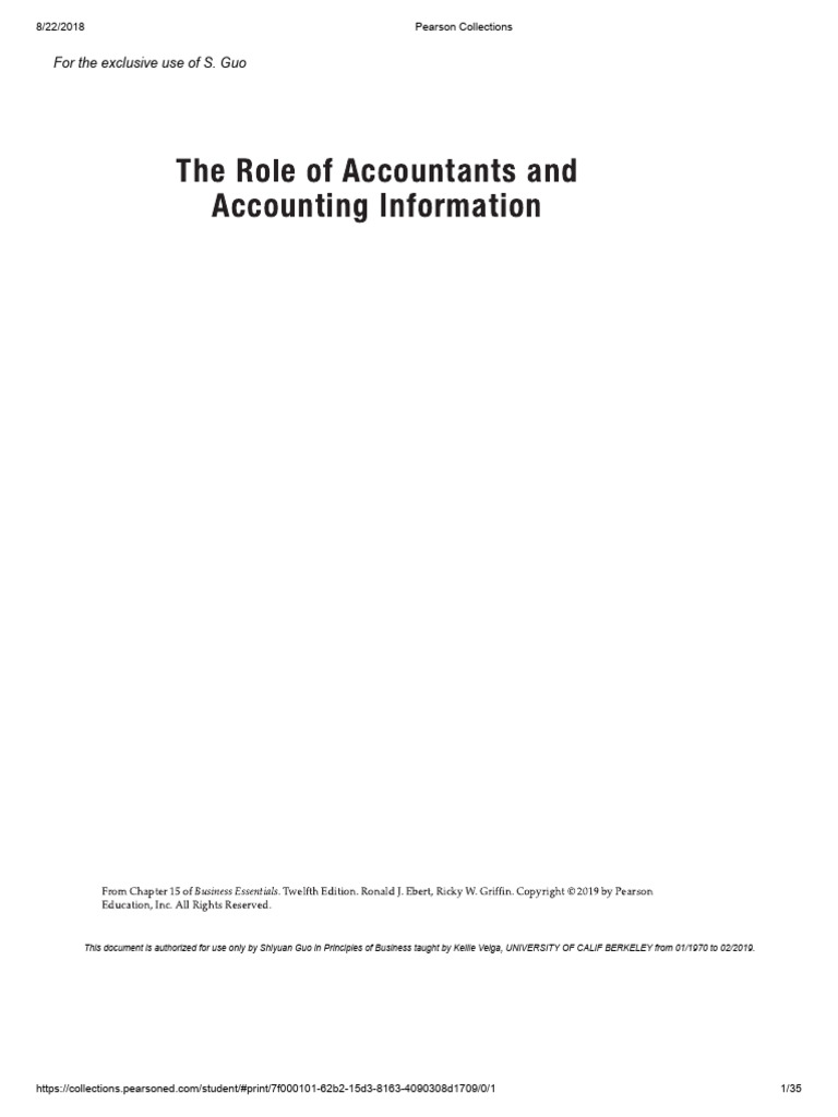 02 - The Role of Accountants and Accounting Information | PDF ...