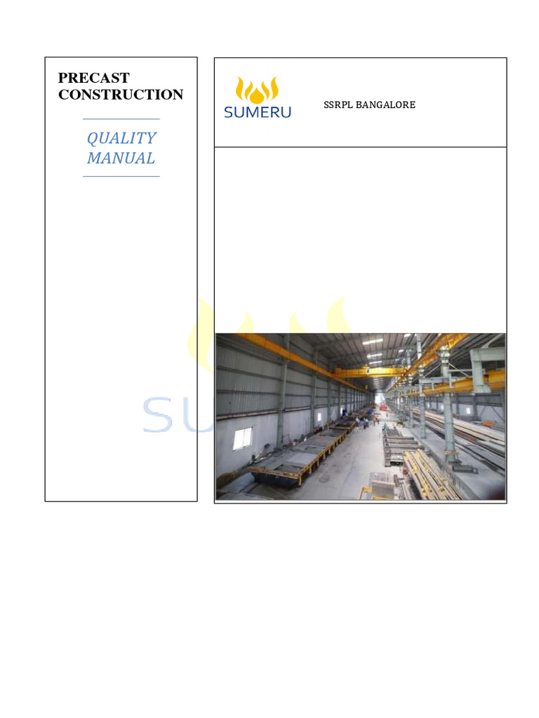 SSRPL PRECAST -Quality Manual | PDF | Precast Concrete | Concrete
