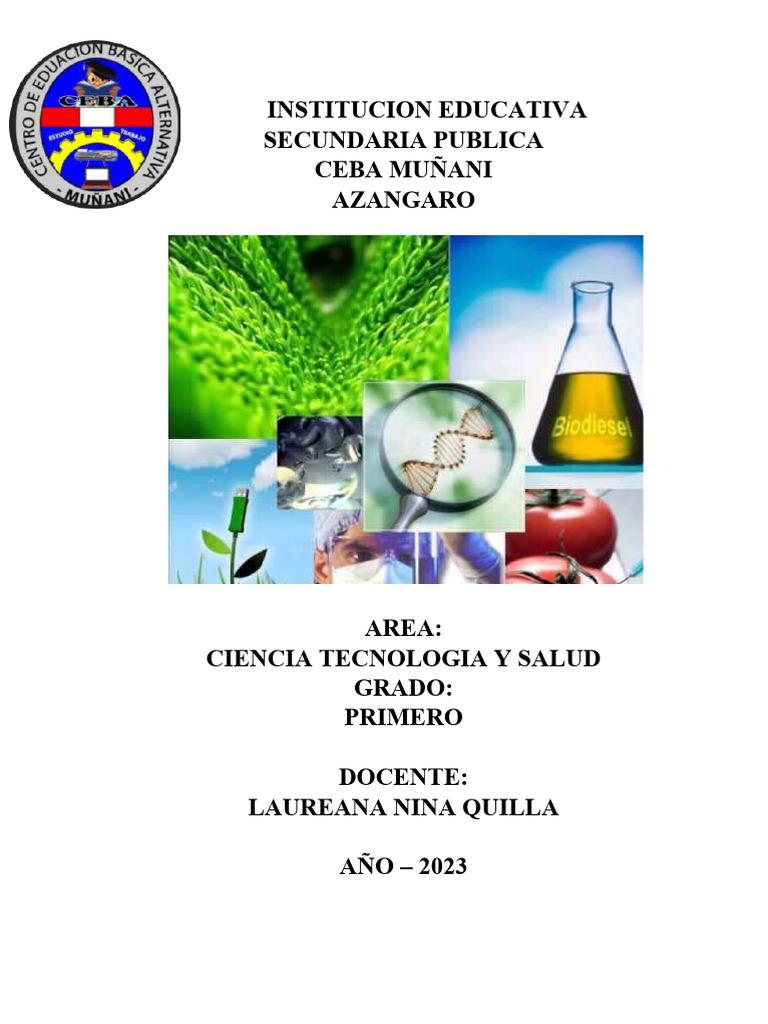 Tema Primer Grado CTS Ciencia Tecnologia y Salud | PDF | Biología Celular) | Plantas