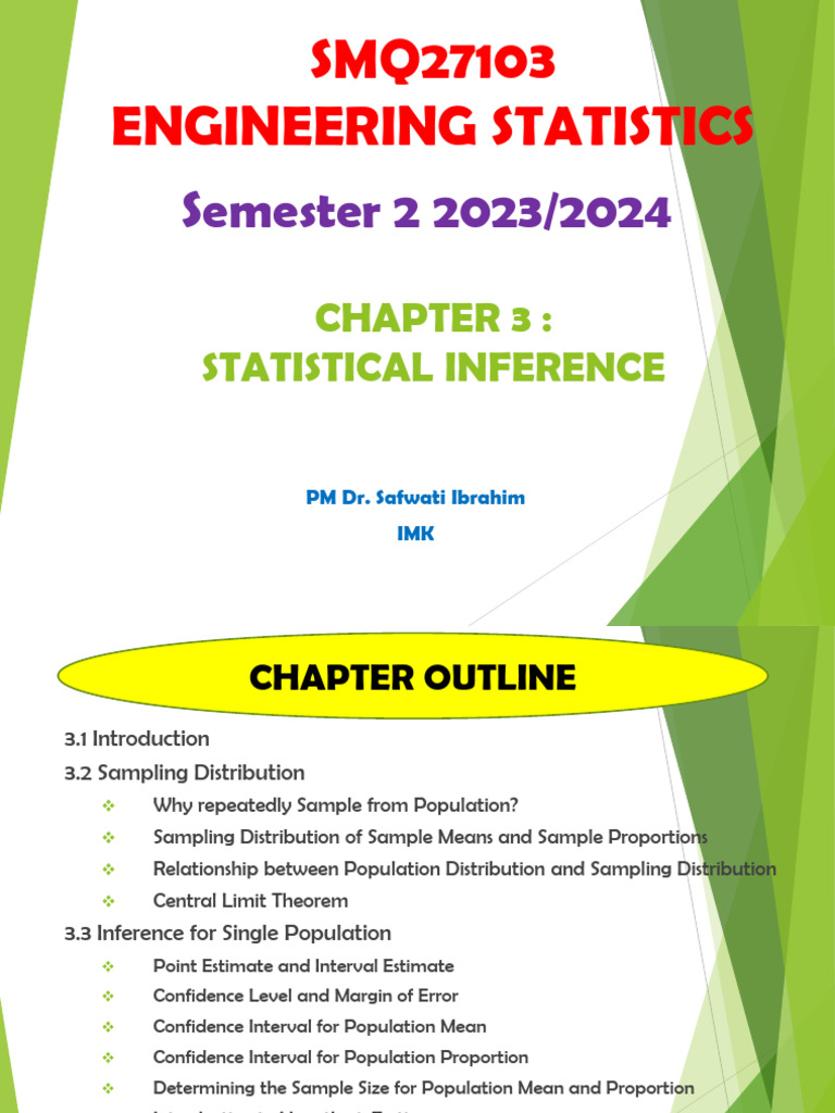 Chapter 3 - 2 Statistical Inference For 1 Population | PDF | Type I And Type Ii Errors ...
