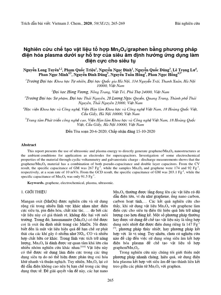 29.Nghien cuu che tao vat lieu to hop Mn3O4graphen bang phuong phap dien hoa plasma duoi sụ ho ...