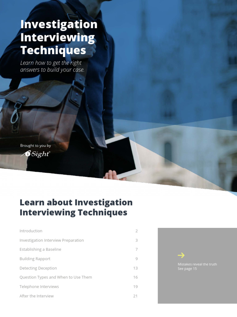 I Sight E Book Investigation Interviewing Techniques V8 For Web ...
