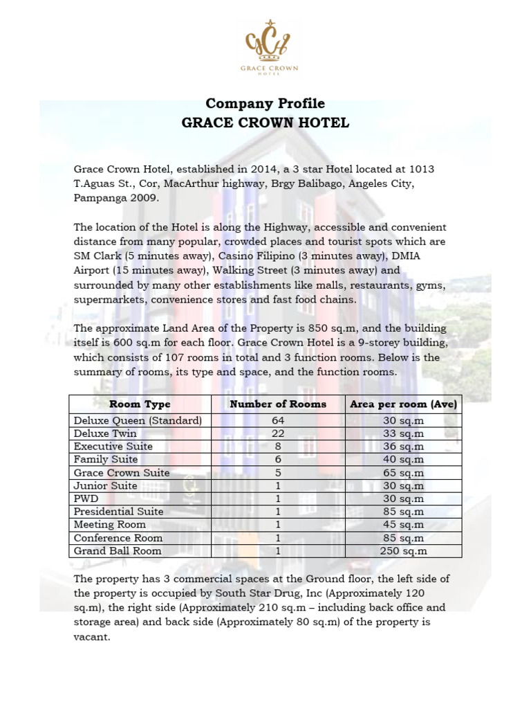 GCH Company Profile | PDF | Hotel | Buildings And Structures